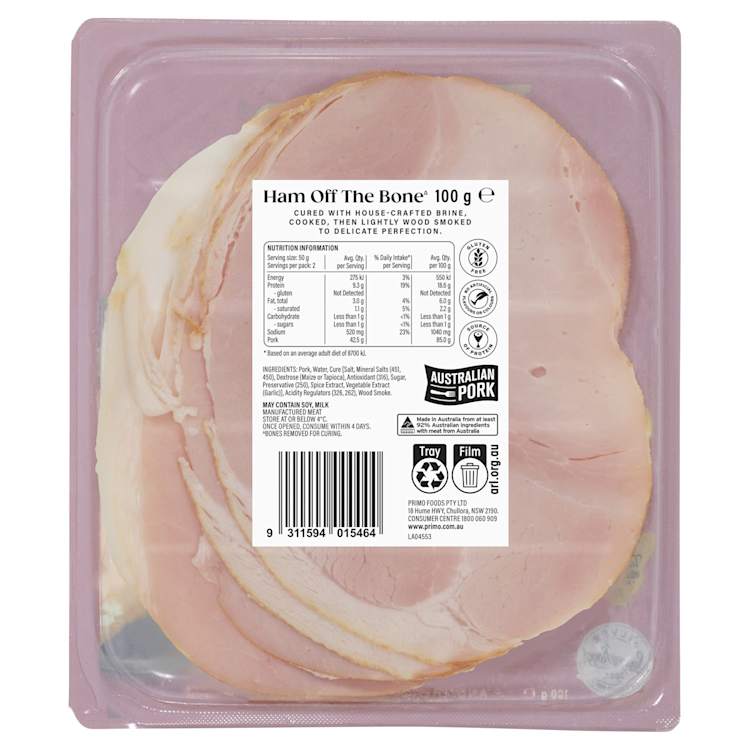 Primo Reserve Ham Off The Bone 100g | IGA Shop Online
