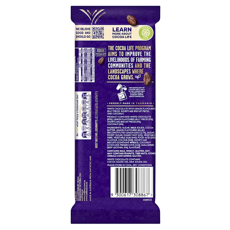 Cadbury Dream Slices Lemon 180g | IGA Shop Online
