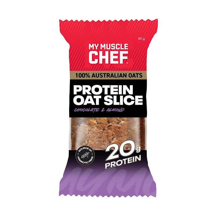 My Muscle Chef Protein Oat Slice Chocolate & Almond 90g | IGA Shop Online