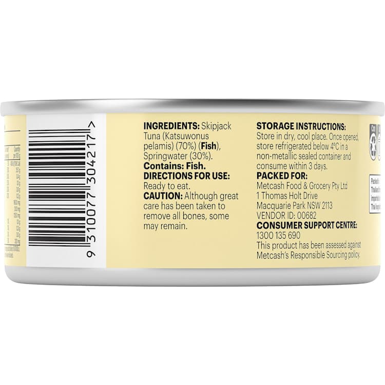 Black & Gold Tuna Chunk Springwater 185g | IGA Shop Online