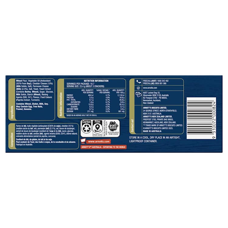 Arnott's Cheds 250g | IGA Shop Online