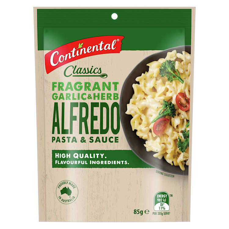Continental Pasta & Sauce Alfredo Garlic Herb 85g | IGA Shop Online