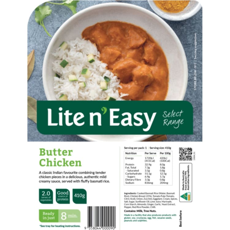 Lite n' Easy Butter Chicken 410g | IGA Shop Online