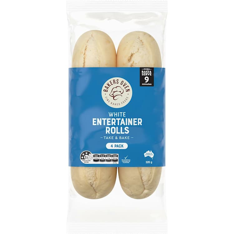 Bakers Oven Entertainer Rolls 4 Pack | IGA Shop Online