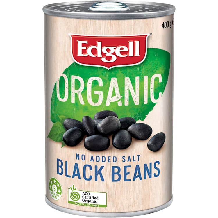 Edgell Organic No Added Salt Black Beans 400g | IGA Shop Online