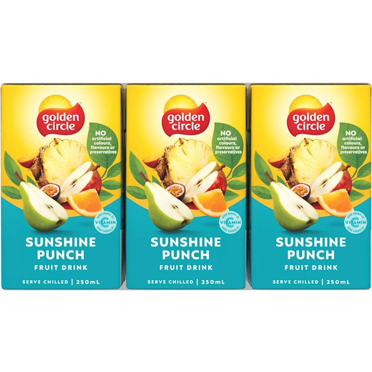 Golden Circle Sunshine Punch Fruit Drink Multipack Poppers 6 Pack | IGA ...