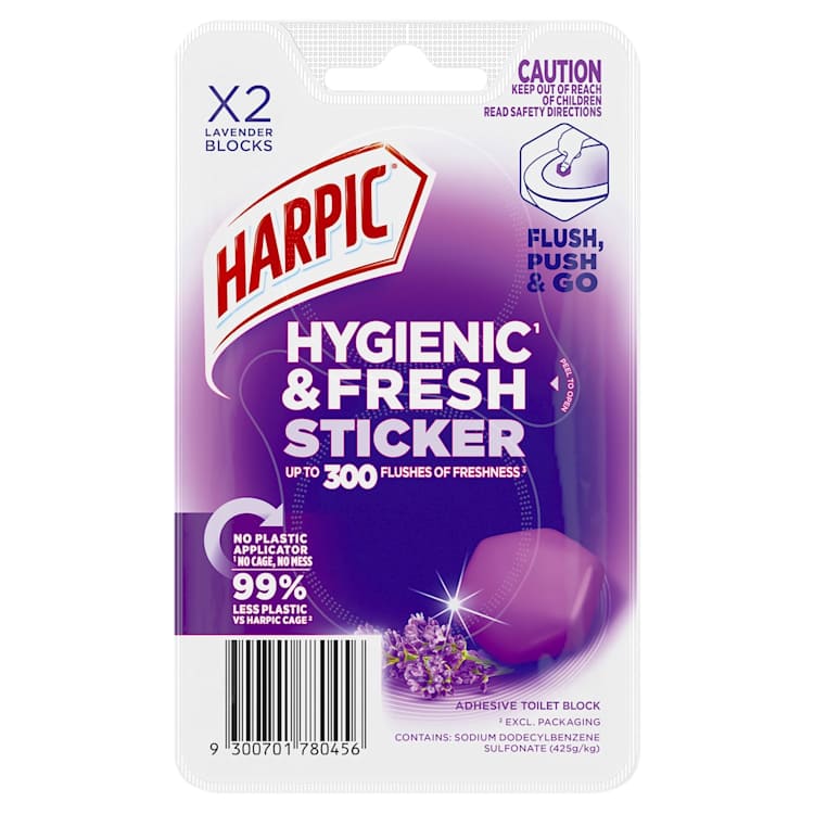 Harpic Hygienic & Fresh Toilet Cleaner Sticker Lily 2 Pack | IGA Shop ...