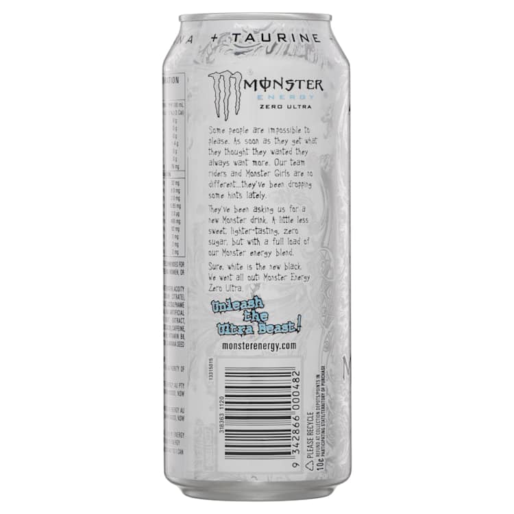 monster absolute zero ingredients