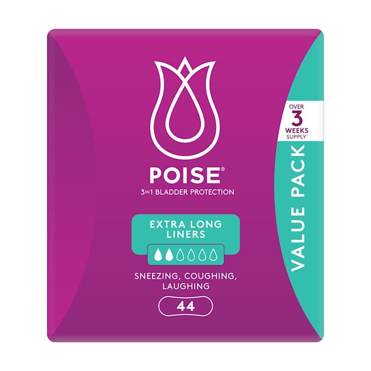 Poise Adult Care Liners Extra Long 44 Pack | IGA Shop Online