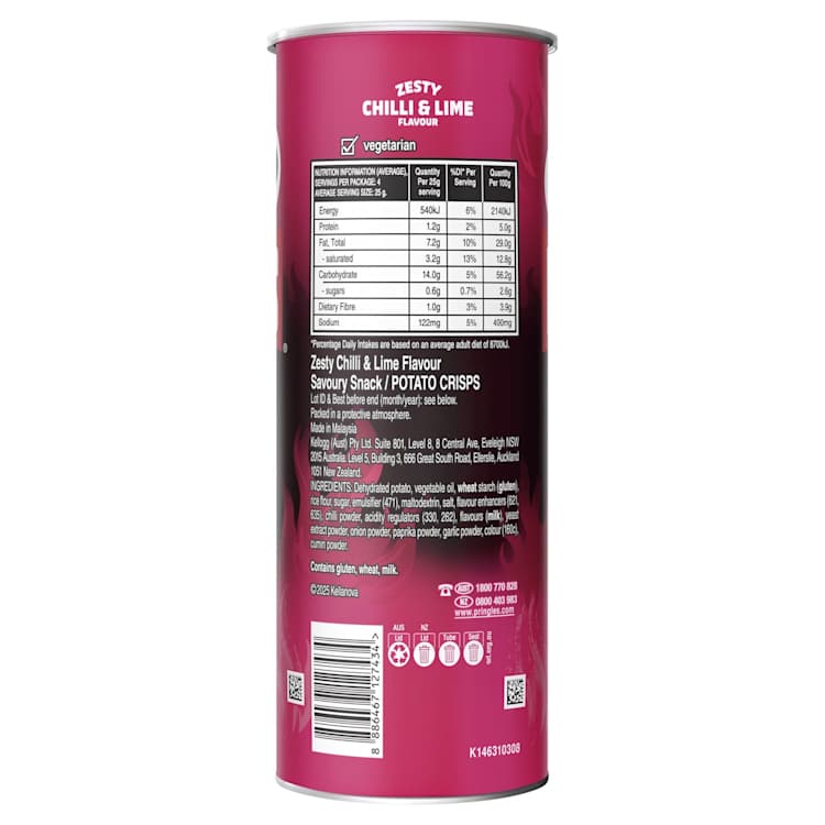 Pringles Zesty Chilli & Lime Flavour 118g | IGA Shop Online