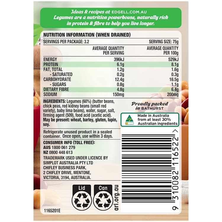 Edgell Four Bean Mix 400g | IGA Shop Online