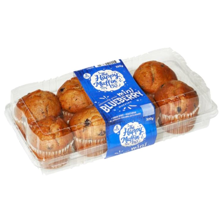The Happy Muffin Co Mini Blueberry 8 Pack | IGA Shop Online