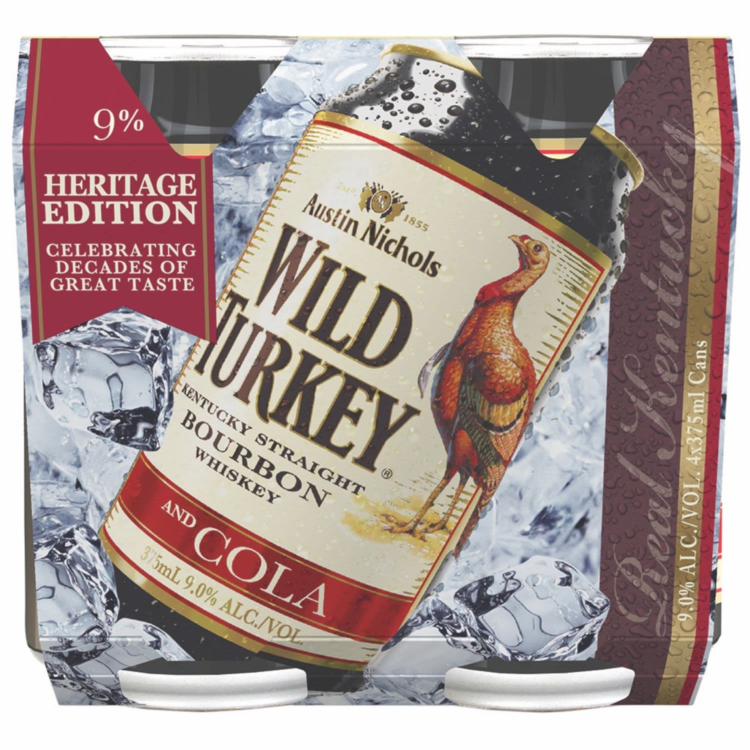 Wild Turkey Heritage Edition & Cola 9% Can 375mL 4 Pack - Web Browser ...