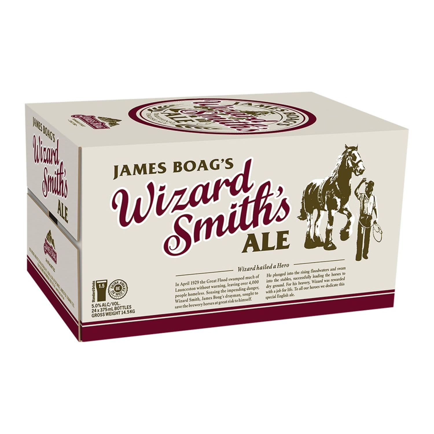 James Boag's Wizard Smiths Ale Bottle 375mL 24 Pack - Web Browser Support